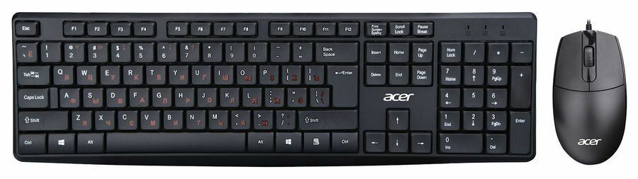 Комплект клавиатура, мышь Acer OMW141 черный