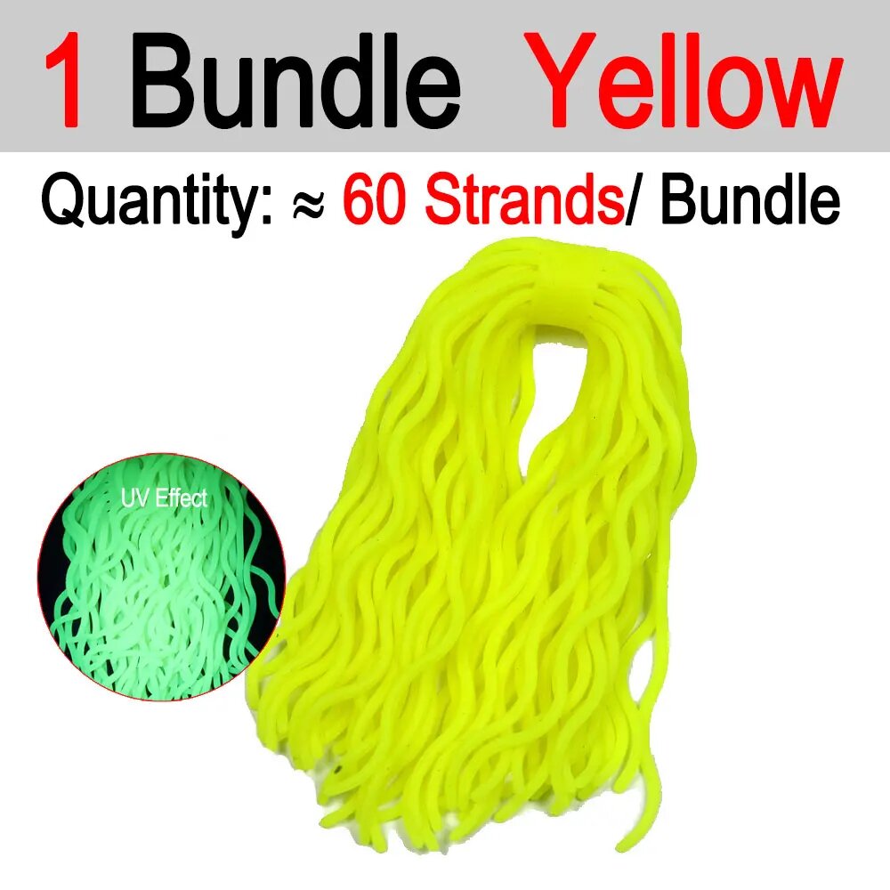 ICERIO Силиконовые черви для рыбалки 60 шт Желтый, 1 Bundle Yellow