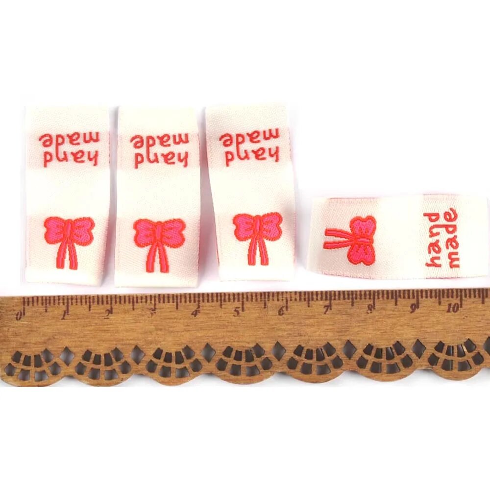 Этикетки для одежды с вышивкой торт/яблоко/сыр, 50 шт. 4