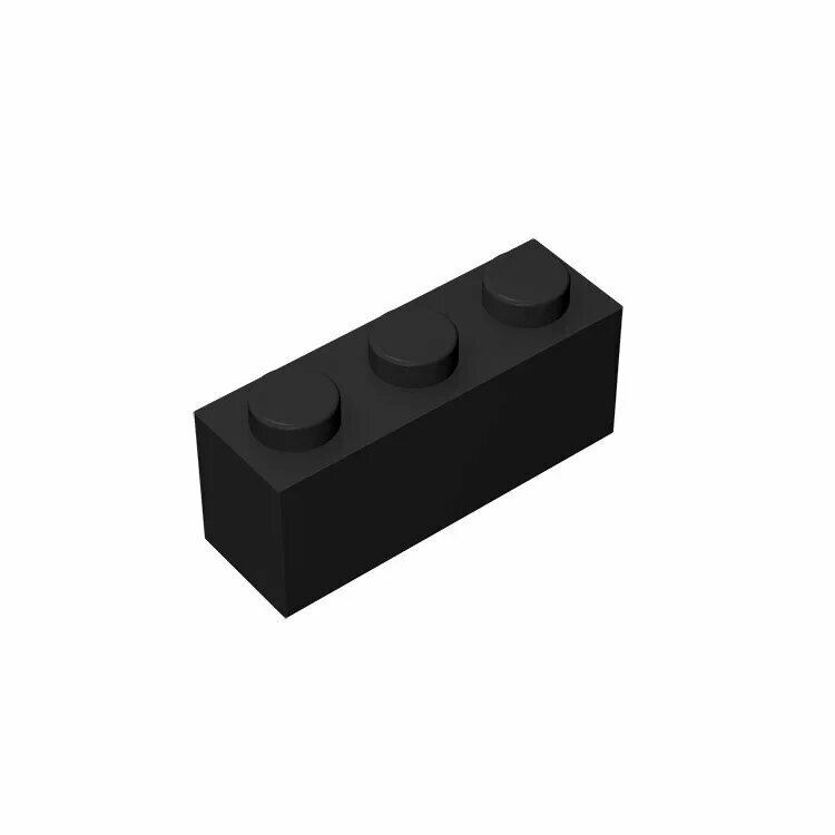 Конструктор Gobricks 1x3 Черный (080)
