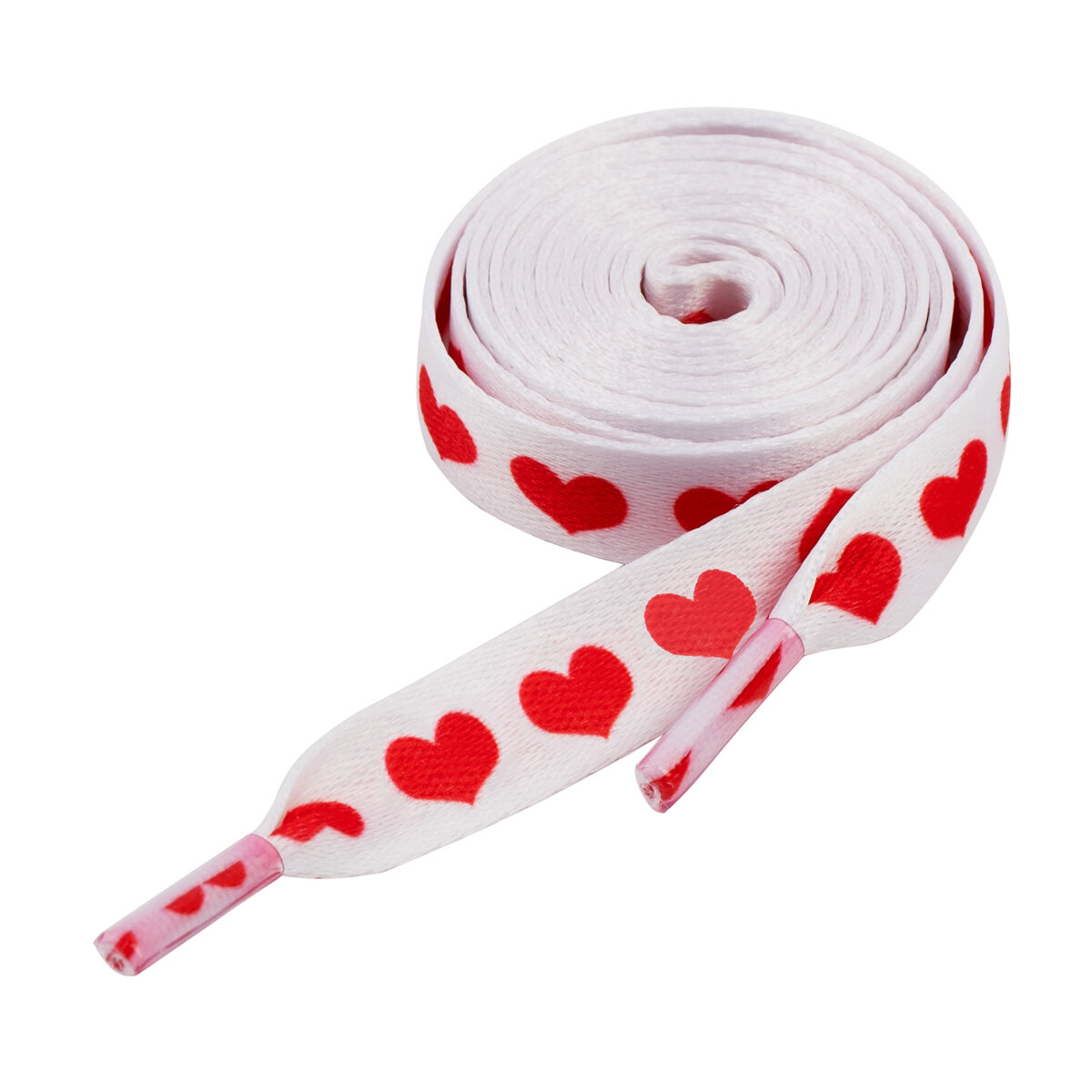 "Gamma" шнурки SHL-01/01 10 мм 120 см №02 белый (сердце красное)