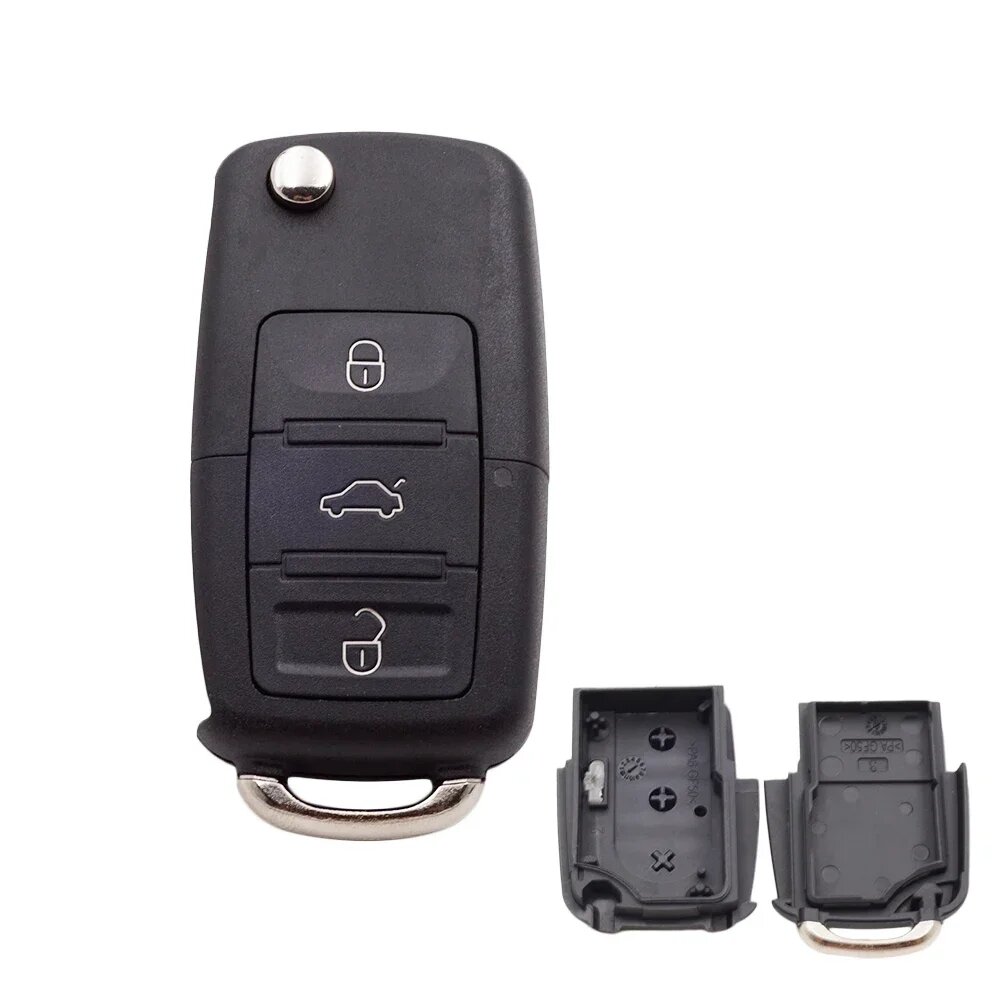 Складной флип-ключ Cocolockey для vw golf 4 5 passat b5 b6 polo touran, для seat, skoda Key 2/3, кнопки, без держателя 3 Пуговицы