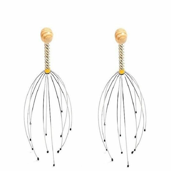 Упаковка из 2 штук - Расслабляющий массажер для головы из нержавеющей стали - Серебристый