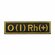 Нашивка с группой крови O(I) Rh(+), вышивка