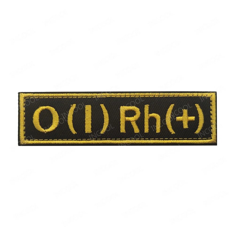 Нашивка с группой крови O(I) Rh(+), вышивка