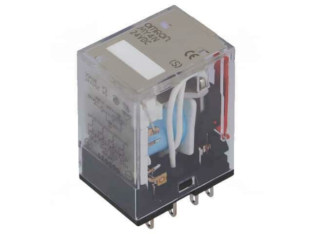 Реле OMRON MY4N 24VDC (S), электромагнитное, 4PDT, Uобмотки 24ВDC, 5A/220ВAC, 5A/24ВDC