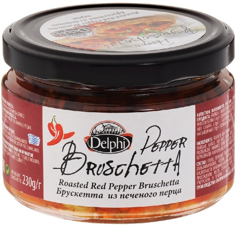 Брускетта DELPHI из печеного перца /стекло/ 230г