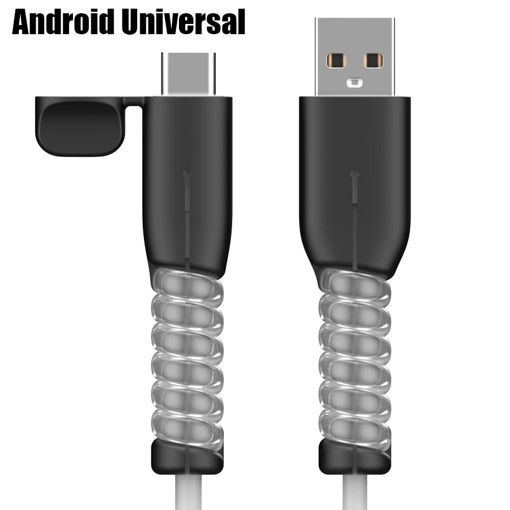 Силиконовый защитный чехол для кабеля Black For Android