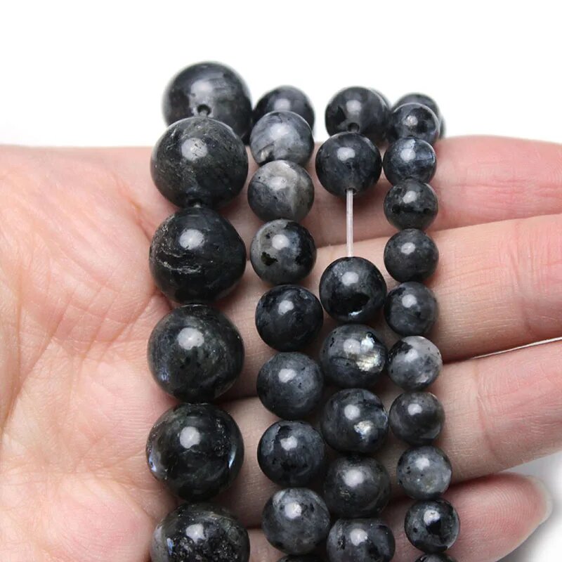 Черный лабрадорит, бусины Youth Cadence 4-12 мм 10mm approx 38beads