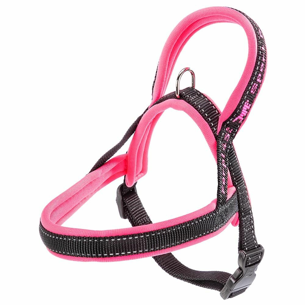 Шлейка для собак Ferplast SPORT DOG XS с адресником и мягкой подкладкой, светоотражающая, фуксия