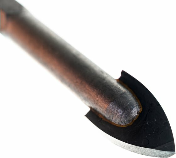 Сверло по стеклу и кафелю ЗУБР 2-х резцовый, 10 мм, шестигранный хвостовик