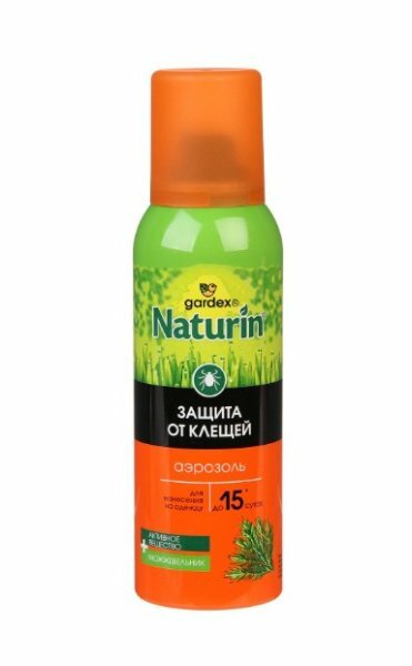 Гардекс Naturin Аэрозоль от комаров и клещей 100мл на одежду