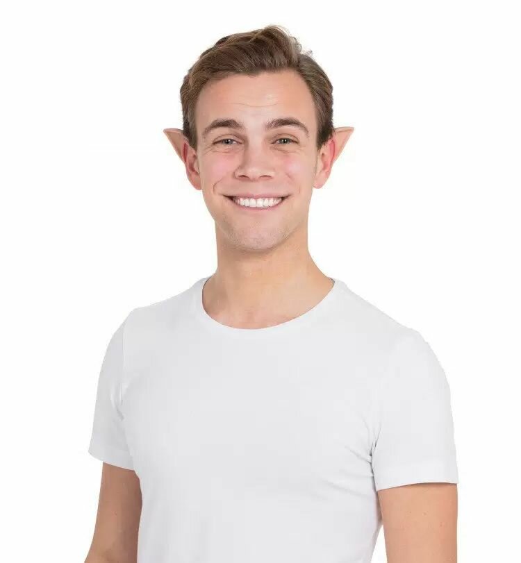 Уши эльфа I-Bright Company, полиэстер, размер 5x2x1,5 см, бежевые