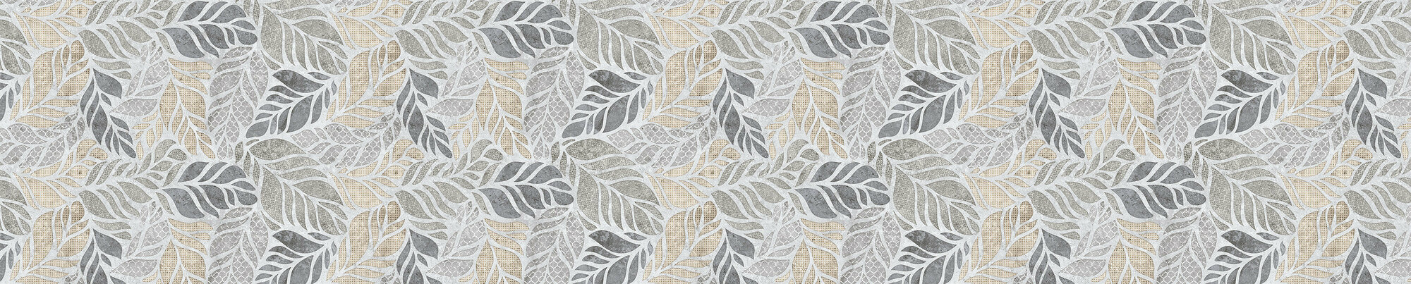 Фартук для кухни из АБС пластика 3000*600*1,5мм. Кухонный фартук ABS с фотопечатью "Листья в камне"