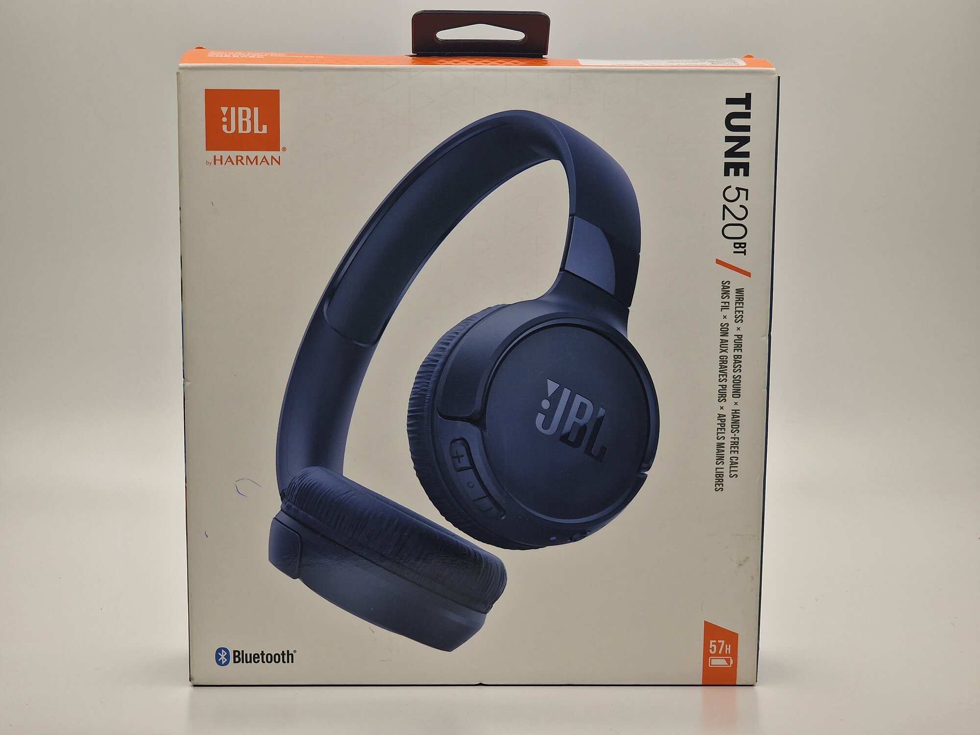 Беспроводные наушники JBL Tune 520BT, USB Type-C, синий