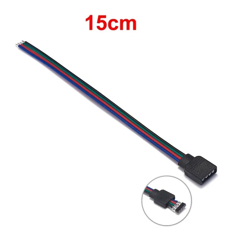 10/12 мм 5-контактный соединительный кабель для светодиодной ленты RGBW 5050 RGB с разъемом «мама-папа» Электрические провода Fore 3528 RGBWW Светодиодные ленты