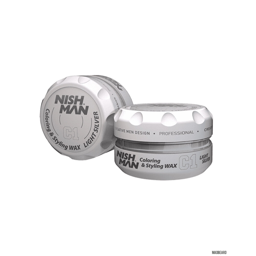 NISHMAN HAIR PREMIUM C1 COLORING WAX ( LIGHT GREY) 100 ML Цветной крем-воск для волос