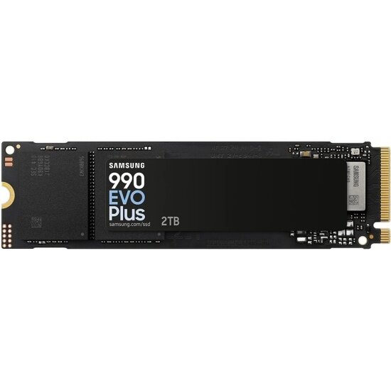SSD диск Samsung 990 EVO Plus, 2000Gb, M.2 2280, PCI-E 4.0 x4/5.0 x2 (MZ-V9S2T0BW)