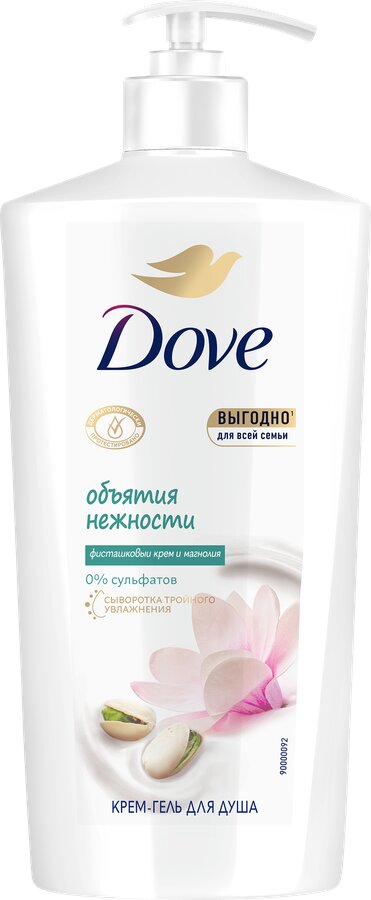 Крем-гель для душа DOVE Фисташковый крем и магнолия, 610мл