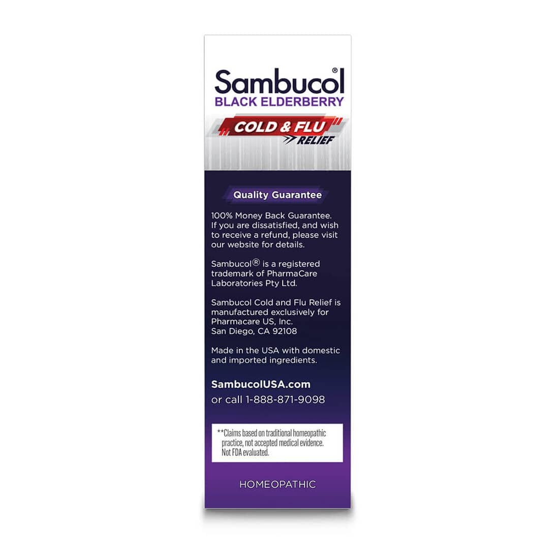 Sambucol, Black Elderberry, Cold & Flu Relief, 30 Quick Dissolve Tablets — фото 1