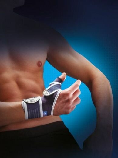 Бандаж на лучезапястный сустав (с возможностью ограничения подвижности большого пальца) спортивный THUASNE Sport, 0332