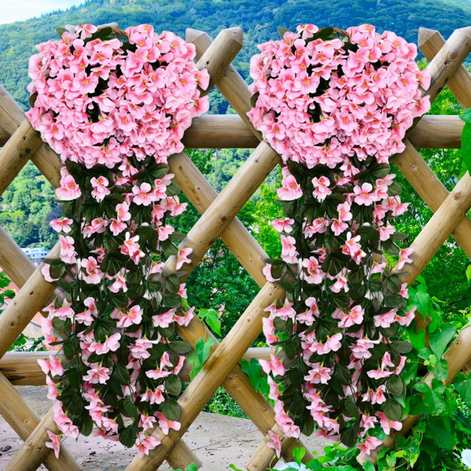 Искусственные фиалки для декора интерьера и сада ветка 85 см, реалистичные цветы для дома, кафе и ресторанов