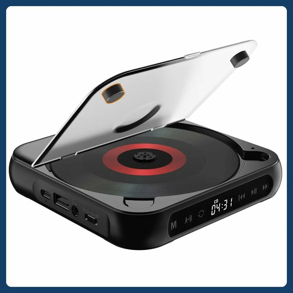 KNOW EASY-CD MP3 плеер для дисков музыки с bluetooth и наушниками