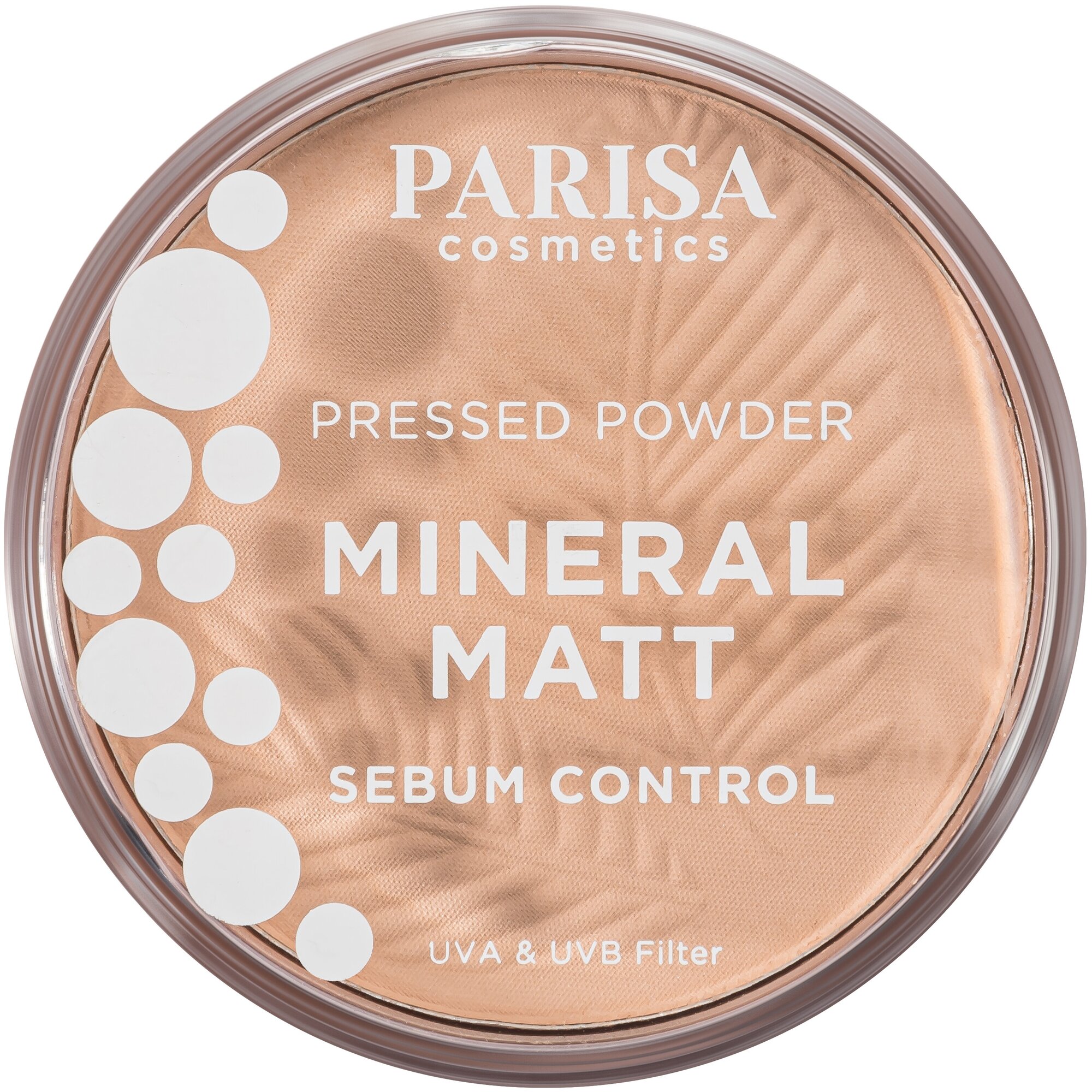 Пудра компактная для лица `PARISA` MINERAL MATT минеральная матирующая, тон 01
