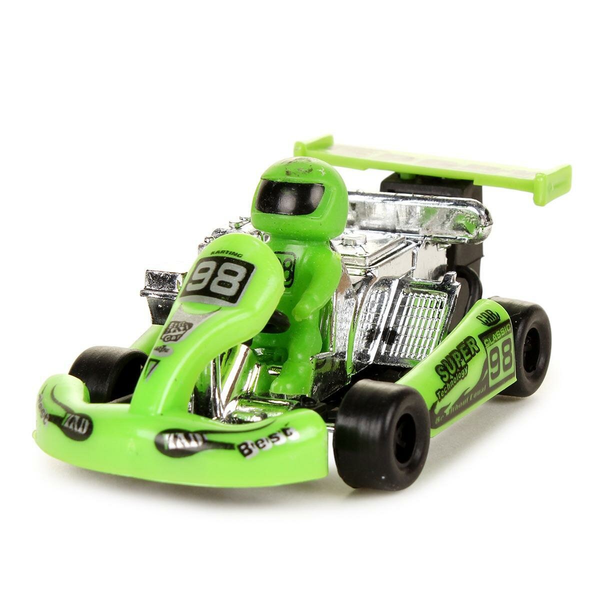 Гоночная машинка инерционная "SUPER Technology" 98, пластик, зеленый