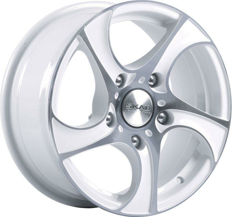 Диск автомобильный литой СКАД Вихрь 16x7 5x139.7 et40 dia98.5 Белый с полированной лицевой частью