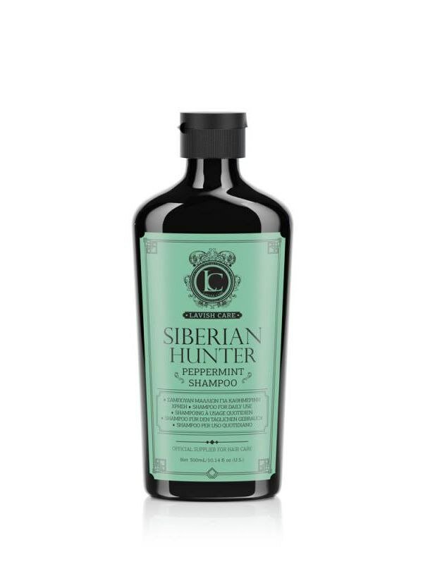 Шампунь для волос мужской ежедневный Lavish Care "Siberian Hunter Peppermint Shampoo", 300 мл