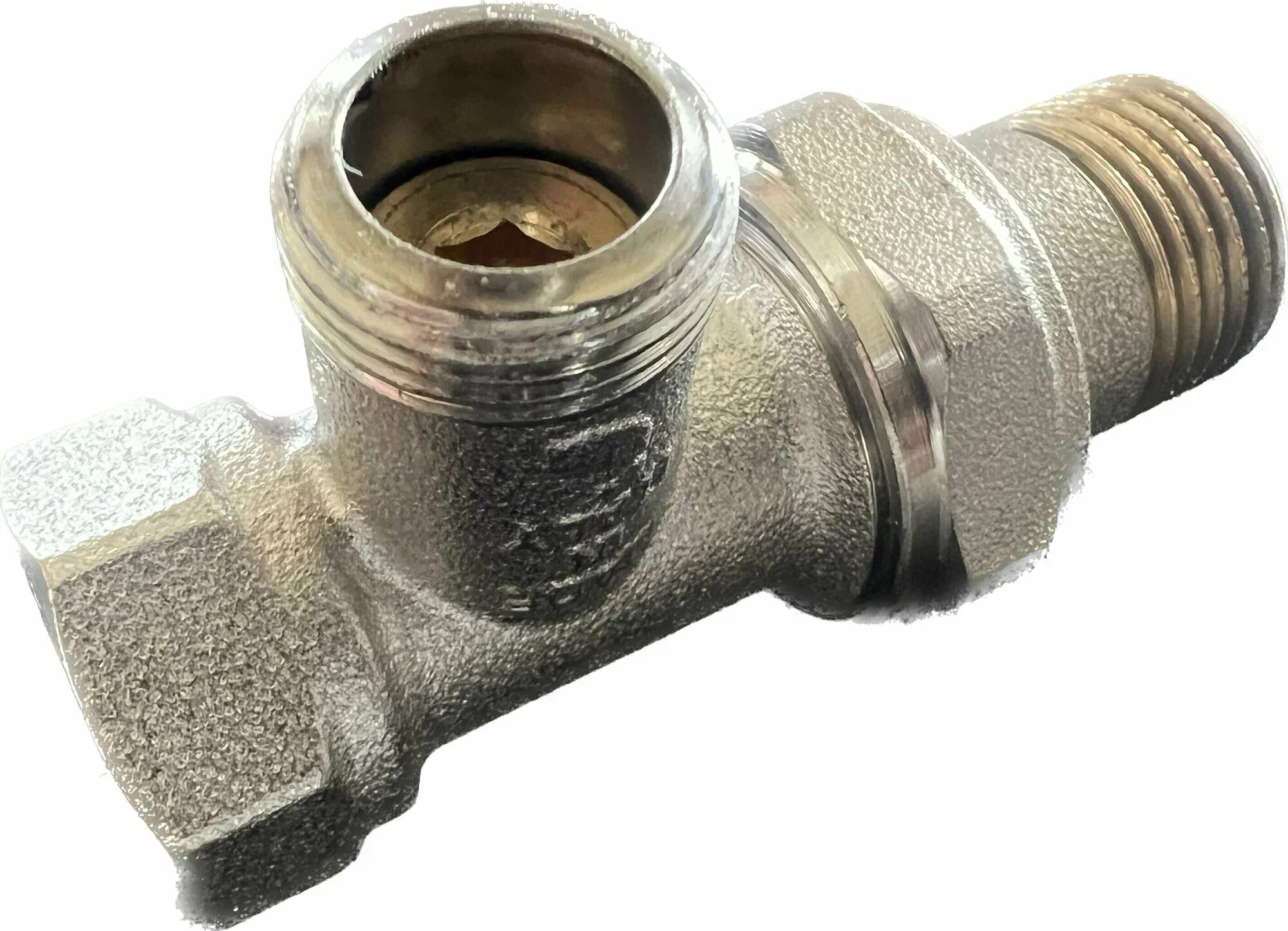 Кран ITAP 296, 3/4"запорный, прямой с американкой, латунь, муфтовый, серебристый