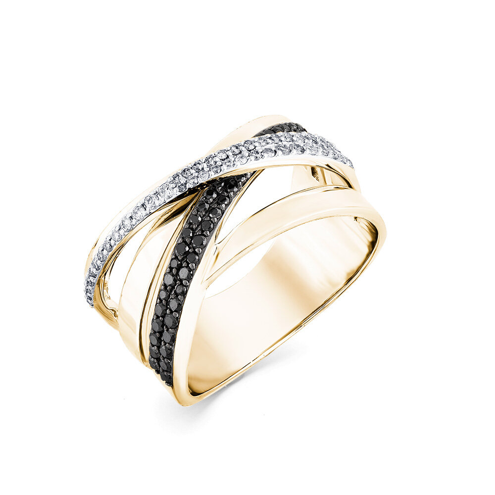 Кольцо, желтое золото, 585 проба, бриллиант