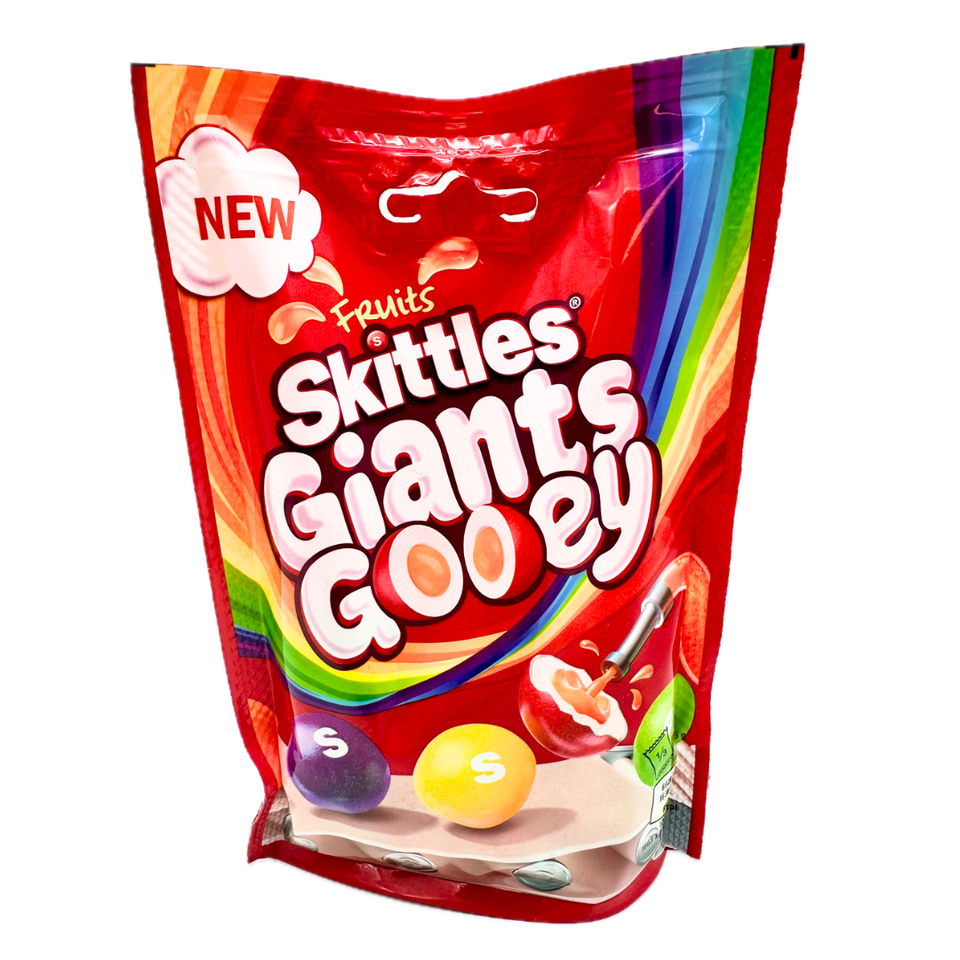 Драже конфеты жевательные Skittles Giants Gooey Sweets / Скитлс Гигантские с начинкой, 125гр