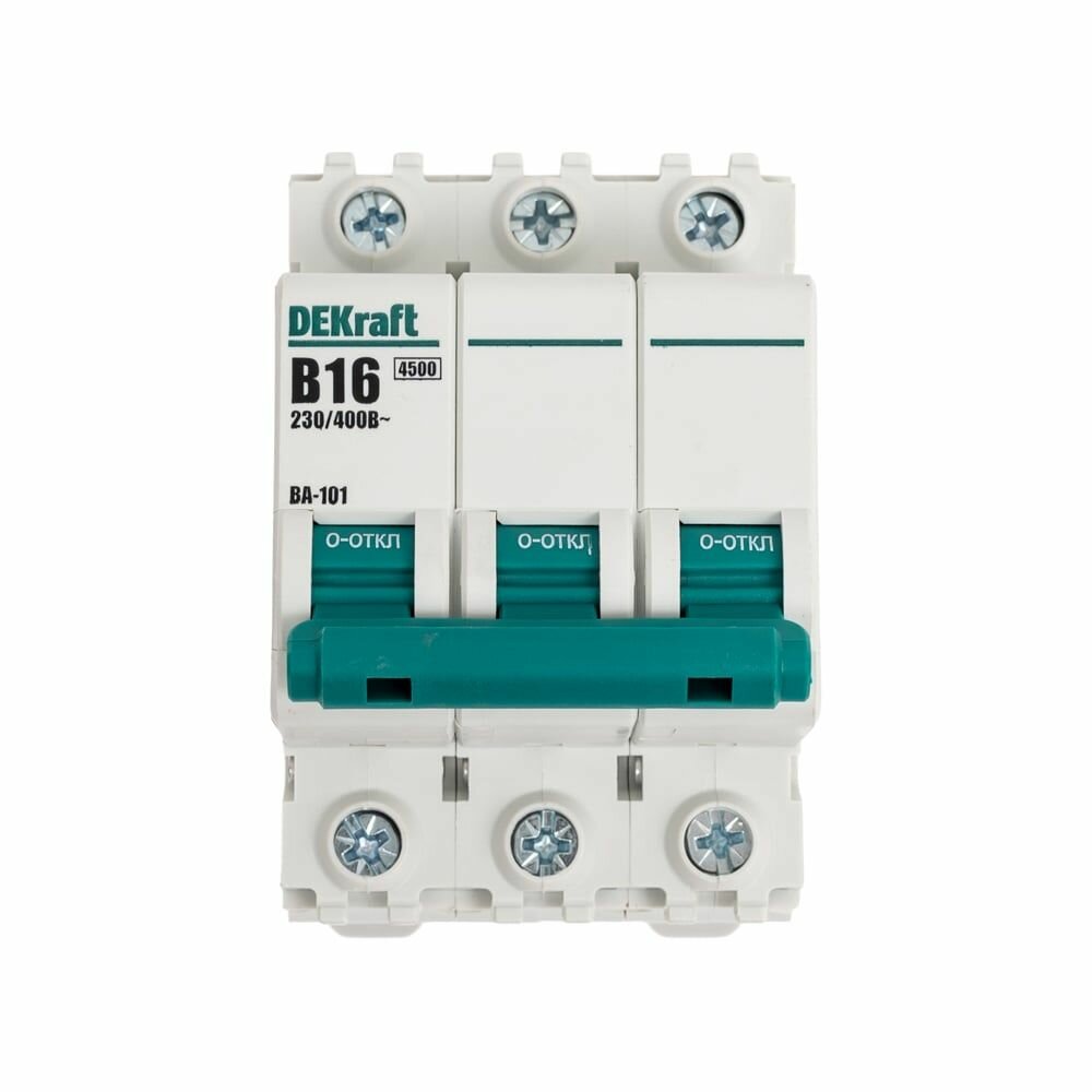 Выключатель автоматический модульный 3п B 16А 4.5кА ВА-101 DEKraft 11030DEK