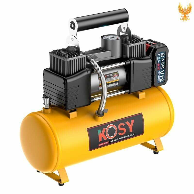 Литий-ионный портативный компрессор с воздушной подушкой 21 В для покраски, столярных работ и шиномонтажа с высокой мощностью и беспроводным насосом
