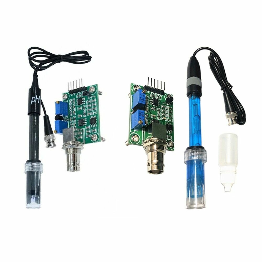 Модуль Датчика Регулятора Определения pH + Зонд PH-Электрода BNC для Arduino PH0-14