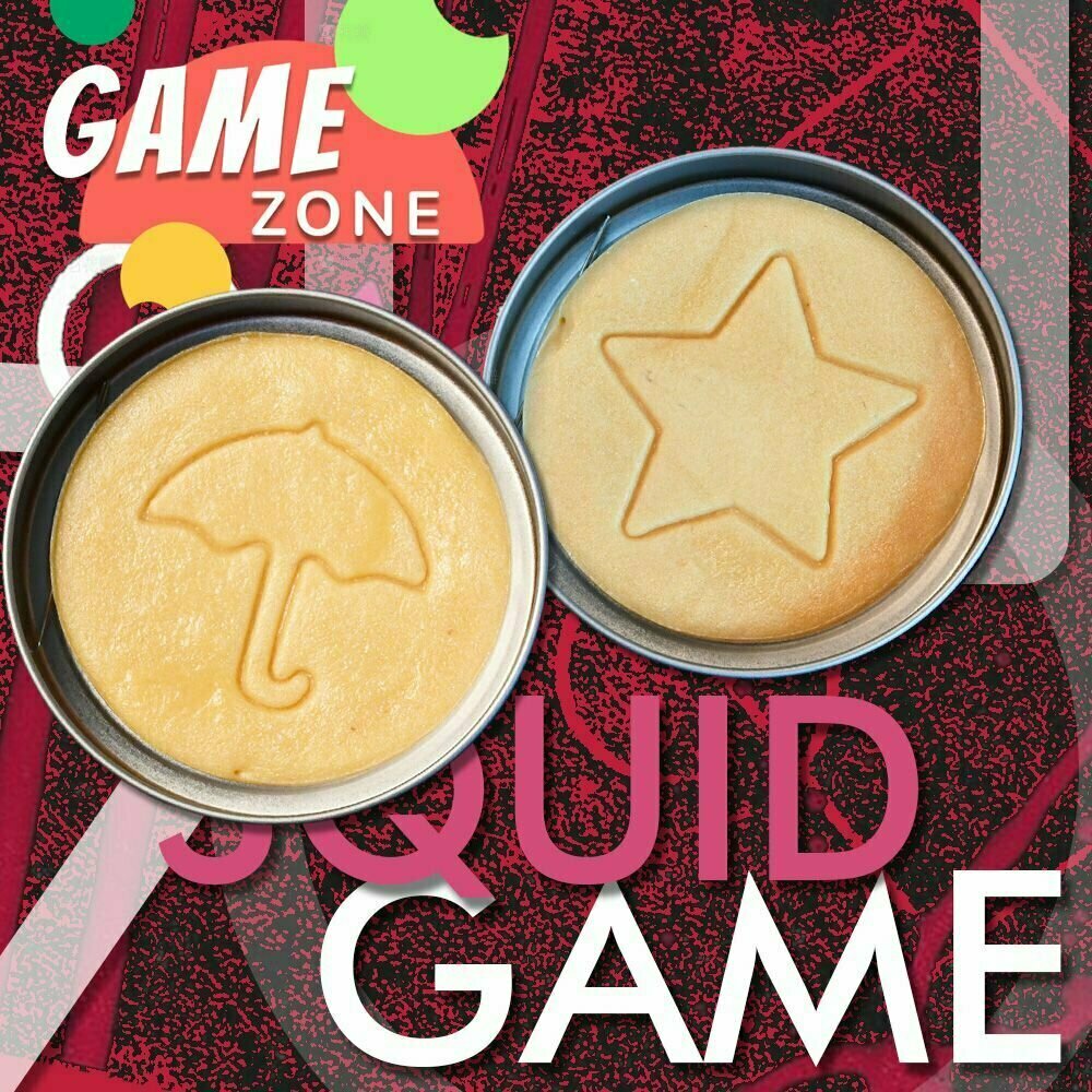 Квест-игра «Игра в кальмара», сахарные соты, с иглой, в железной коробке