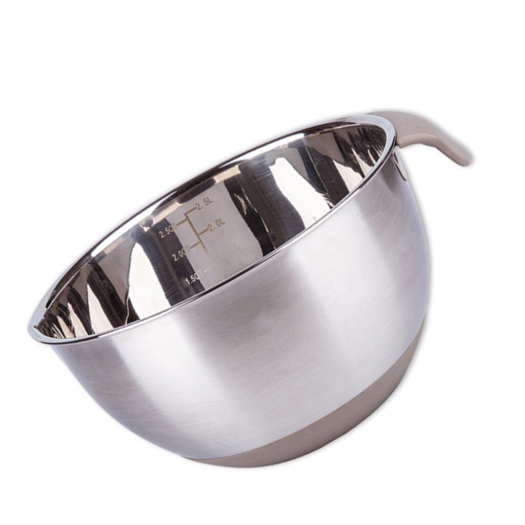 Чаша Из нержавеющей Стали Для Выпечки Приготовления пищи, Взбивания муки И Яиц, Миска Для Смешивания С Эргономичной Ручкой
