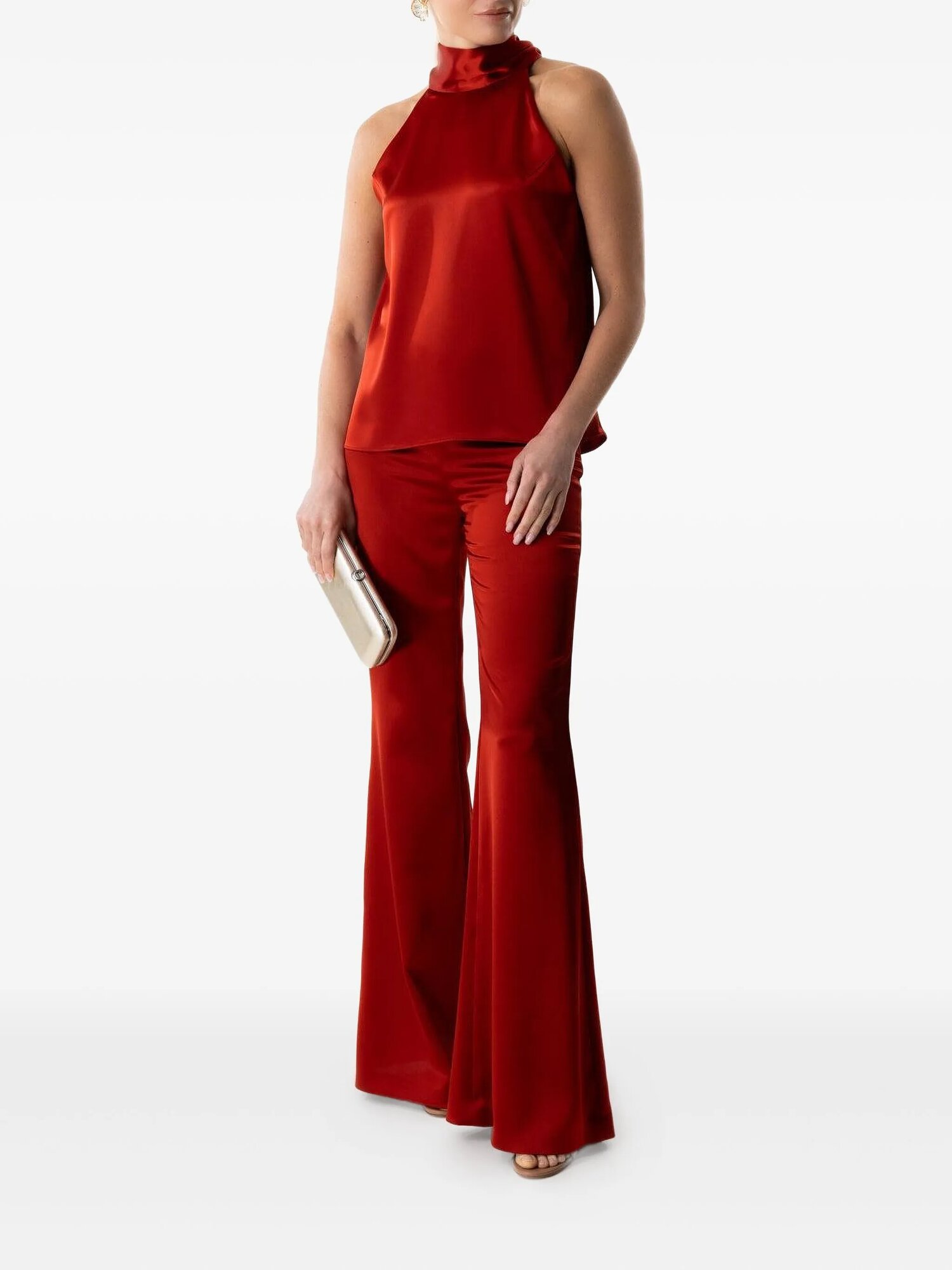 Брюки Galvanni Satin flared trousers, размер 44 — фото 1