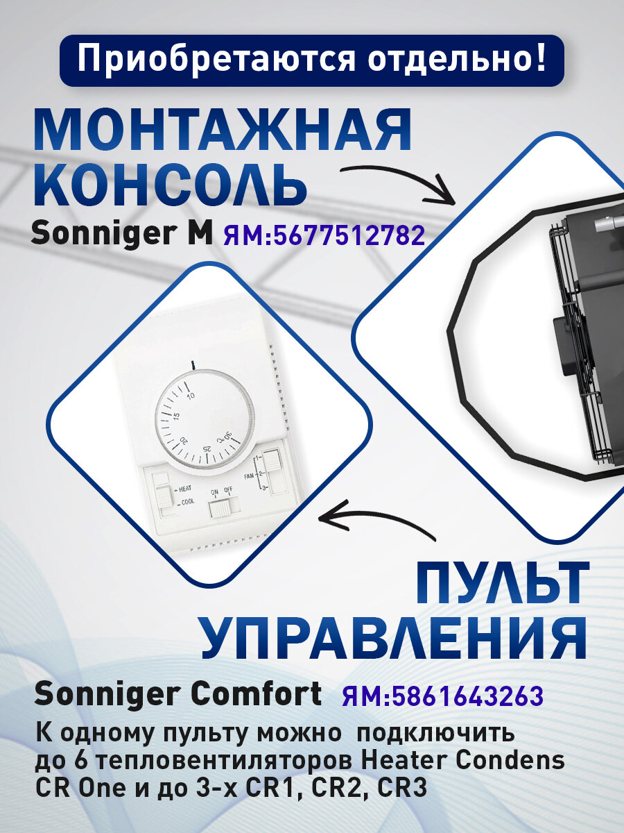 Водяной тепловентилятор Sonniger CR1 EC электронно-коммутируемый — фото 1
