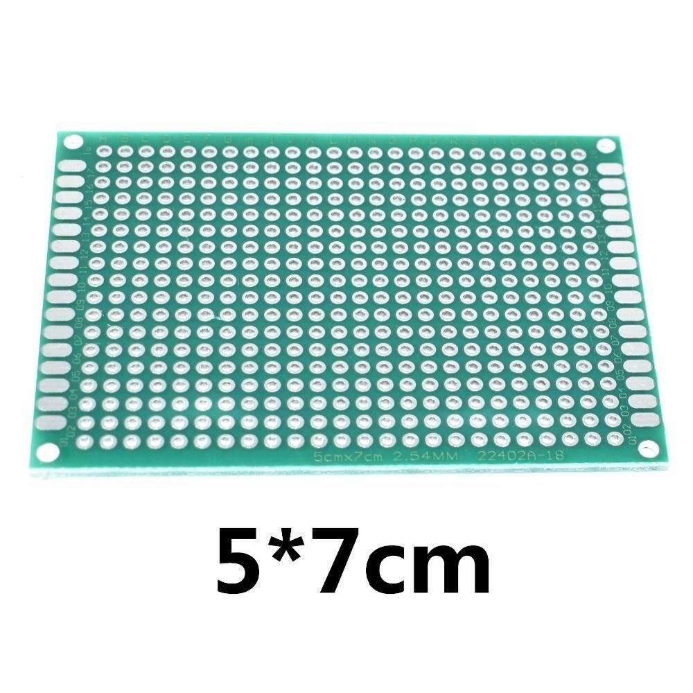 PCB Макетная плата для пайки двусторонняя 5x7 см