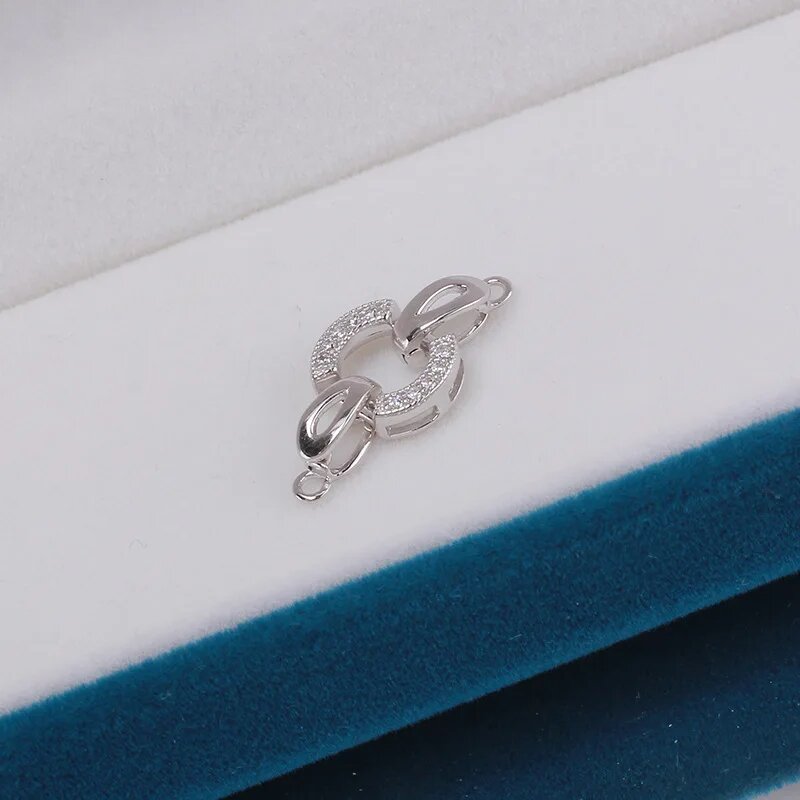 Медный циркон с жемчугом, фурнитура для бижутерии LIJIEMEI PJS0160-silver