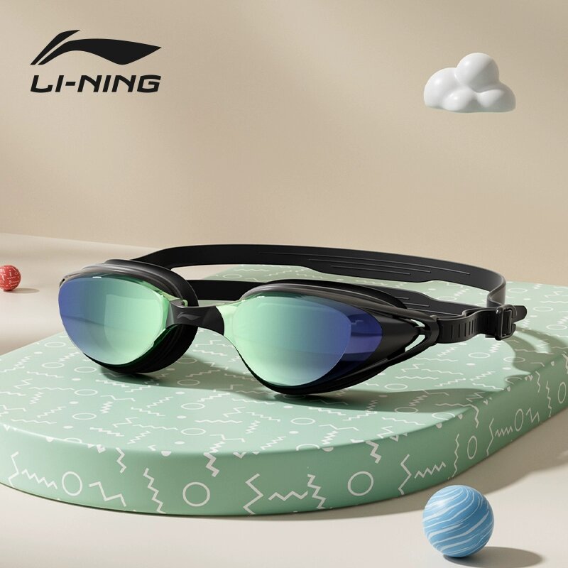 Очки для плавания Li-Ning, силиконовые, анти-туман, для детей 6-18 лет