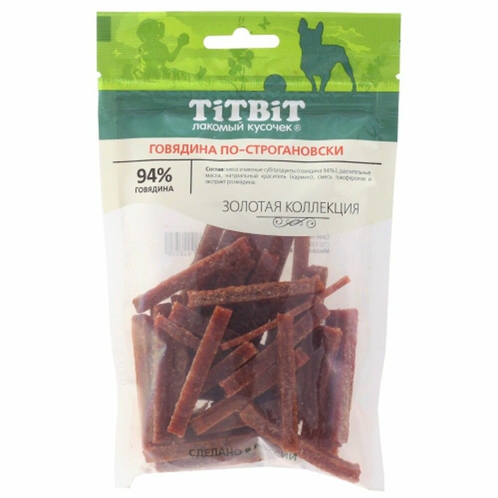 Titbit Лакомство для собак Говядина по-строгановски, 80 г