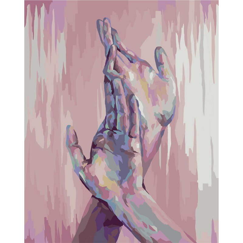 Картина по номерам на холсте ТРИ совы "Прикосновения", 40*50, с акриловыми красками и кистями