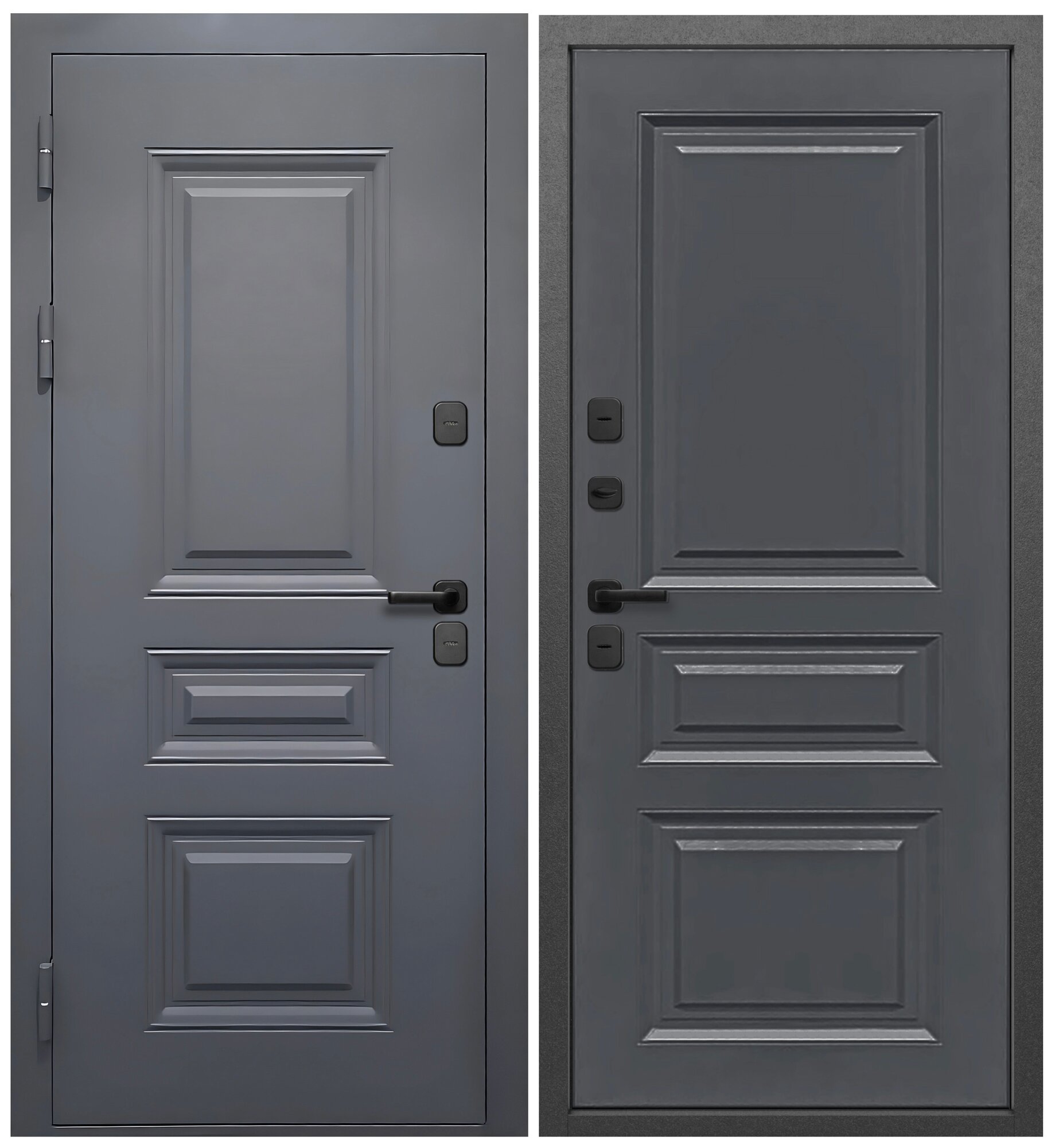 Входная дверь с Терморазрывом Luxor Termo Классика Сатин Графит (860мм) левая