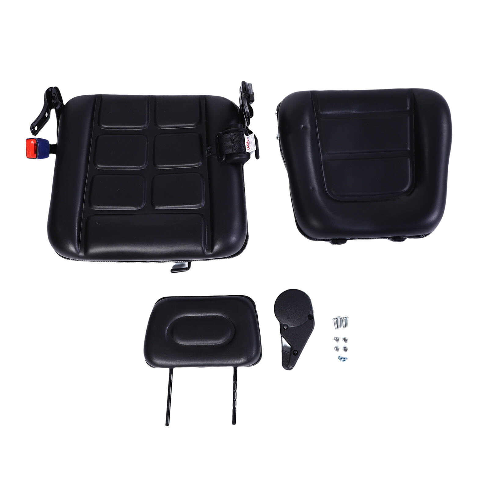 Универсальное сиденье для погрузчика, регулируемое, с подголовником и ремнем, без подлокотников