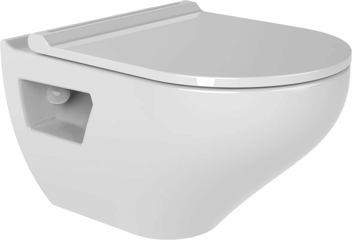 Унитаз Bien Ion IOKA050N2VP0W5000 подвесной, безободковый, с сиденьем микролифт, белый