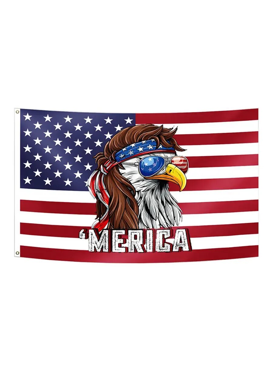 Флаг США Мулат смешной 4х6FT 4 июля Мемориал